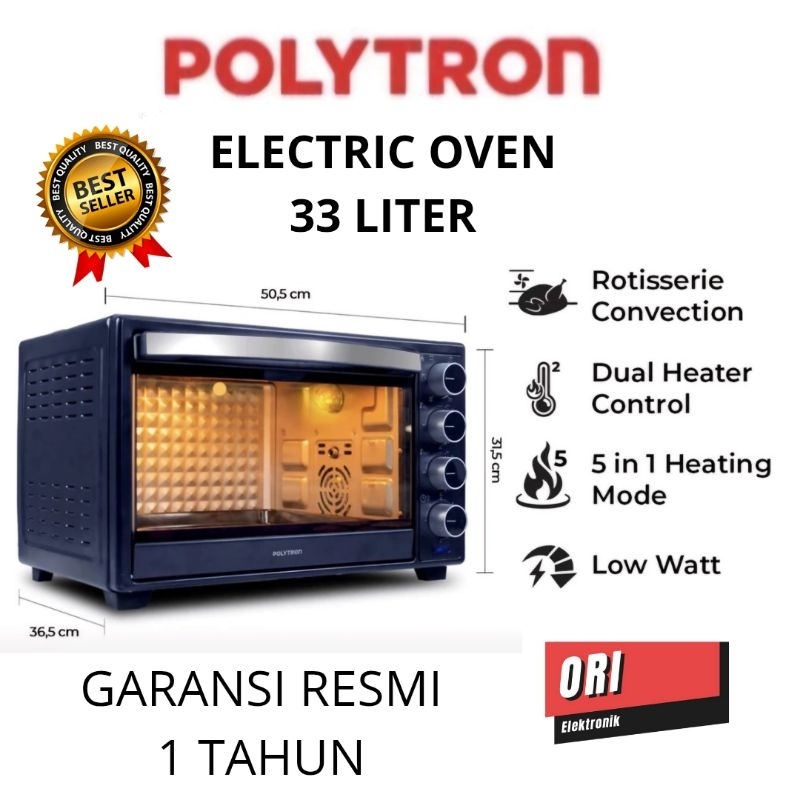 Jual POLYTRON ELECTRIC OVEN 33 LITER OVEN LISTRIK PEO 33B2 | Shopee ...