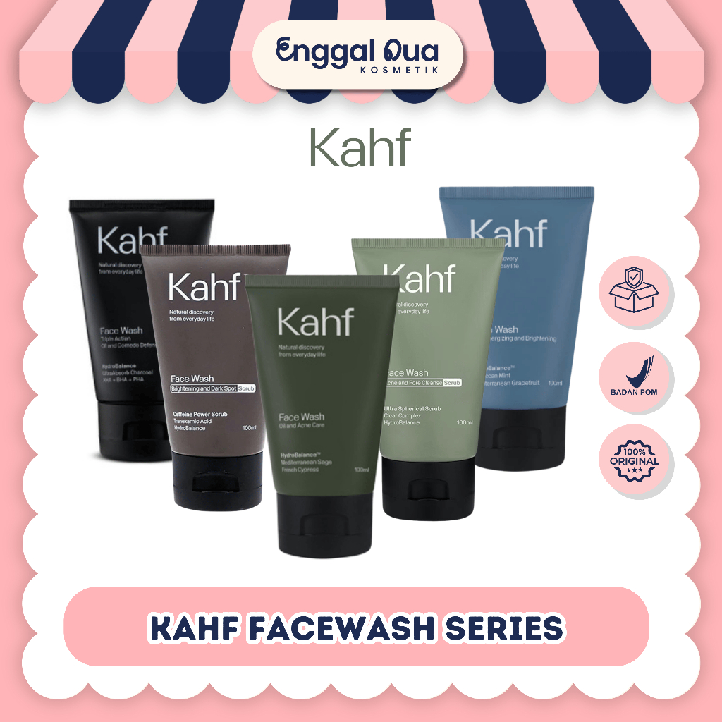 Jual KAHF FACIAL WASH SERIES - Sabun Wajah Pria Triple Action Oil ...