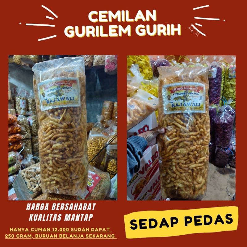 Jual Cemilan Gurilem Pedas 250 GRAM, Enak Gurih Pedes, Snack Food ...