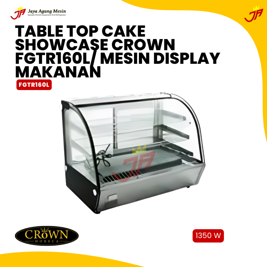 Jual CROWN Table Top Cake Showcase Crown FGTR160L/ Mesin Display ...