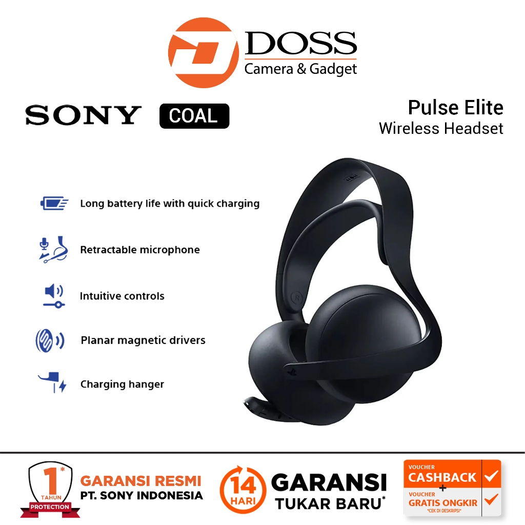 Jual PS5 Playstation 5 Pulse Elite Wireless Headset PS 5 - Coal ...