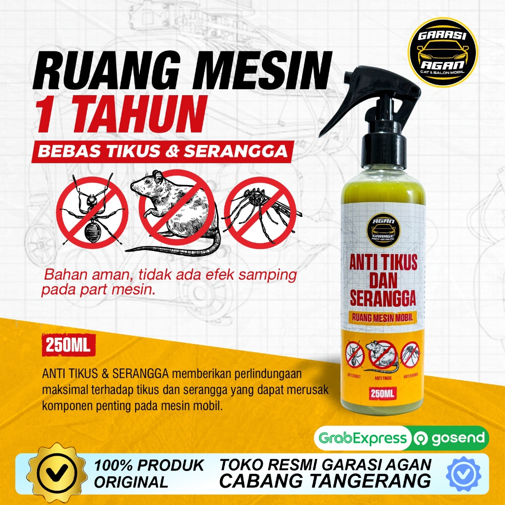 Jual ANTI TIKUS & SERANGGA Spray Anti Tikus & Serangga untuk Mobil ...