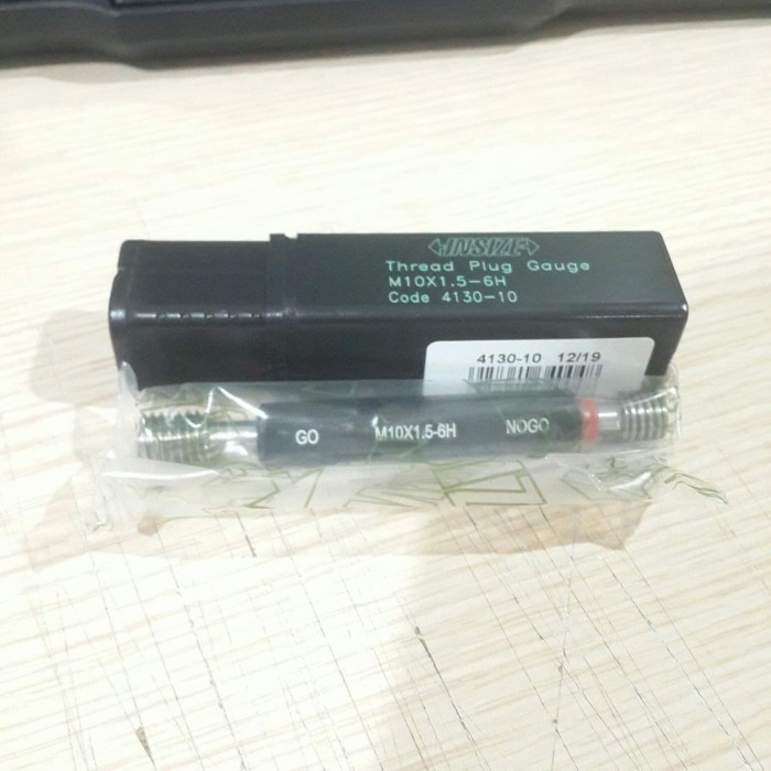 Jual Thread Plug Gauge GO NO GO Gage Metric Gauge M10 X 1.5 INSIZE ...