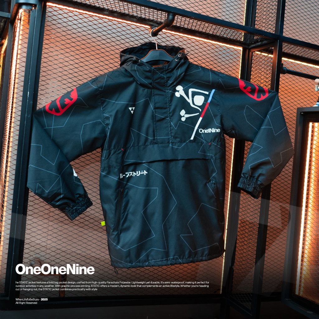 Jual Oneonenine Ksr Jaket Big Pocket Static Black - Jaket Motor Sport ...