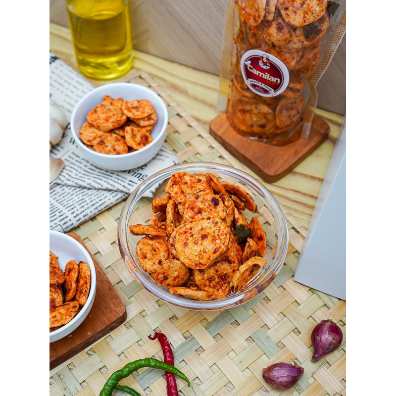 Jual Camilan hijrah Bakso Goreng (Basreng) Pedas Daun Jeruk/ Basreng ...