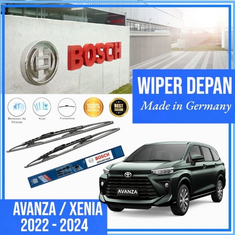 Jual Wiper Blade Kaca Depan Mobil Avanza Xenia 2022 2023 2024 Bosch Ori 24" 16” | Shopee Indonesia