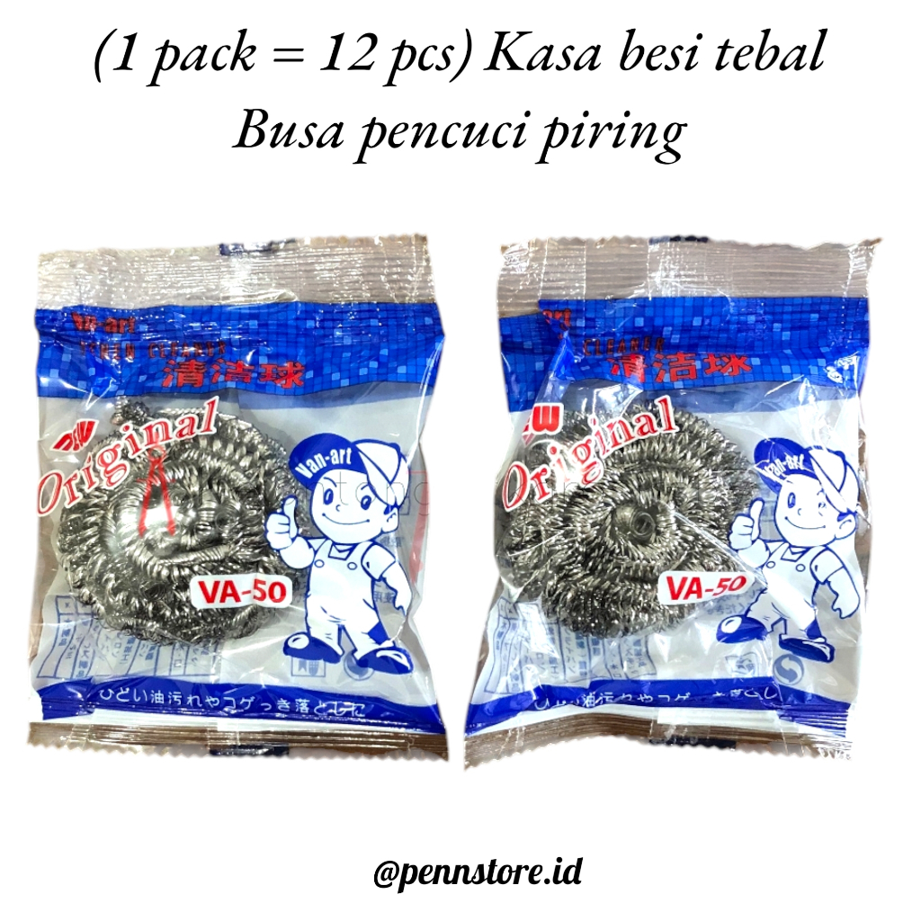 Jual (1 Pack = 12 Pcs) Kasa Besi Kora-kora Tebal - Busa Pencuci Piring ...