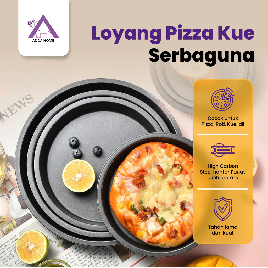 Jual Loyang Baking Tray Kue Pizza High Carbon Steel Anti Lengket Bulat ...
