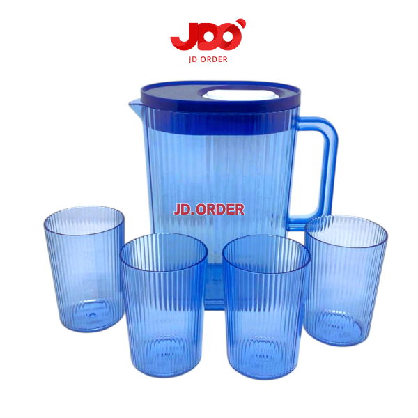 Jual JDO Set 5in1 Teko Infused Water 2 Liter dan Gelas Minum Akrilik ...