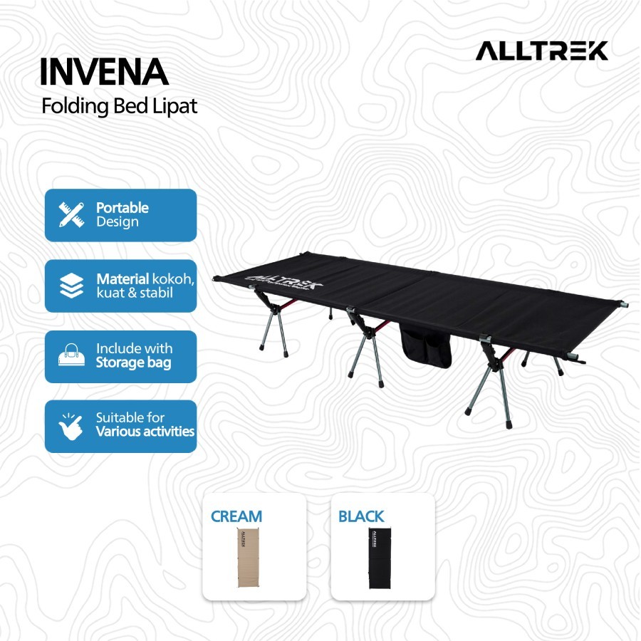 Jual ALLTREK Folding Bed INVENA Velbed Lipat Camping Portable | Shopee ...