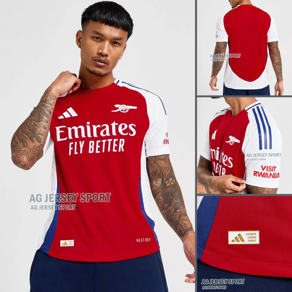 Jual PLAYER ISSUE JERSEY ARSENAL NEW HOME MERAH 2024 2025 BAJU SEPAK ...