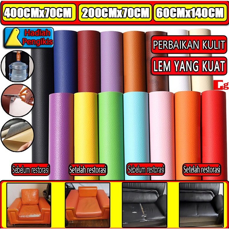 Jual 【lem Sticker Kulit Sofa Beli 1 Gratis 1】COD PU 400CM*70CM/200CM ...