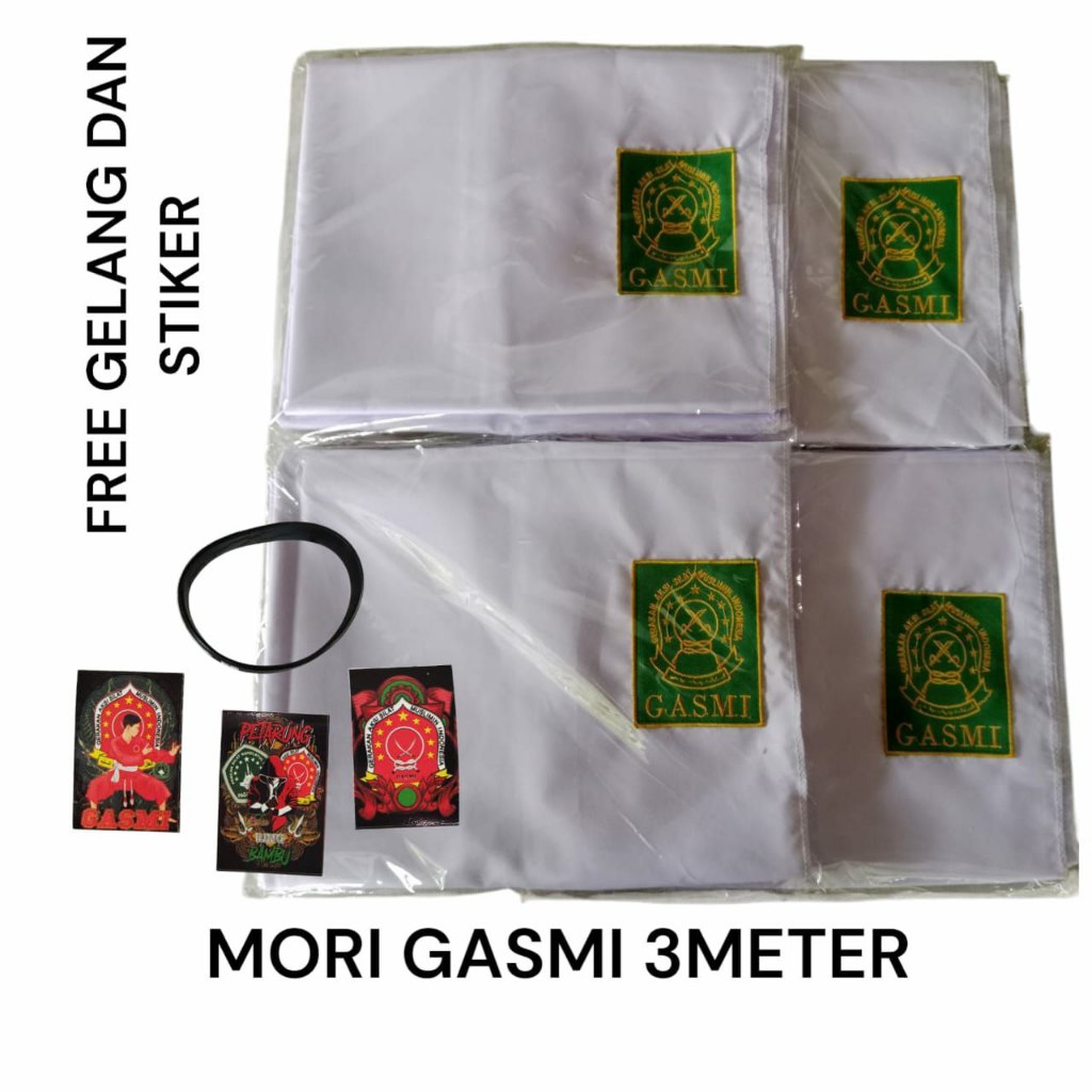 Jual SABUK GASMI PUTIH / SABUK SILAT GASMI / SELENDANG GASMI / MORI ...