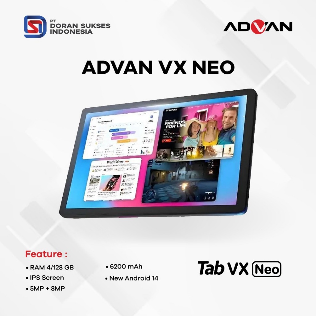 Jual Advan Tab VX Neo Tablet LTE 4/128GB 10.1” inch IPS - Garansi Resmi | Shopee Indonesia