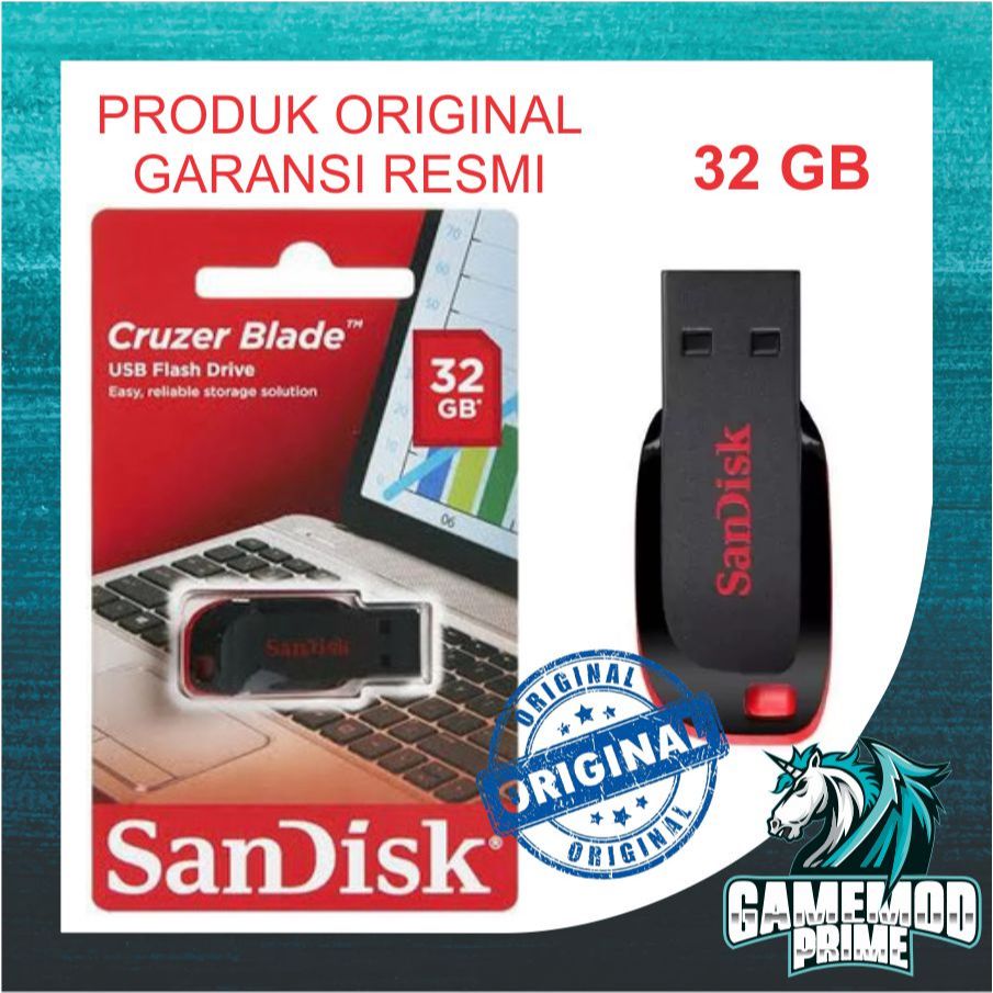 Jual Flashdisk SanDisk Cruzer Blade 32 GB | Flash Disk 32GB | USB Flash Drive ORIGINAL | Shopee ...