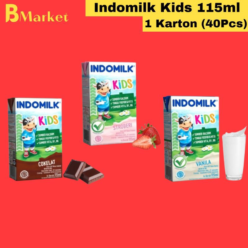 Jual Indomilk Kids 115 ml Susu UHT 1 Dus (40 Pcs) | Shopee Indonesia