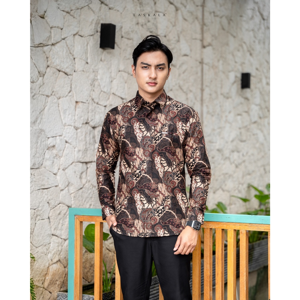 Jual Laskala Batik Premium Aswin Kemeja Batik Pria Slimfit Lengan ...