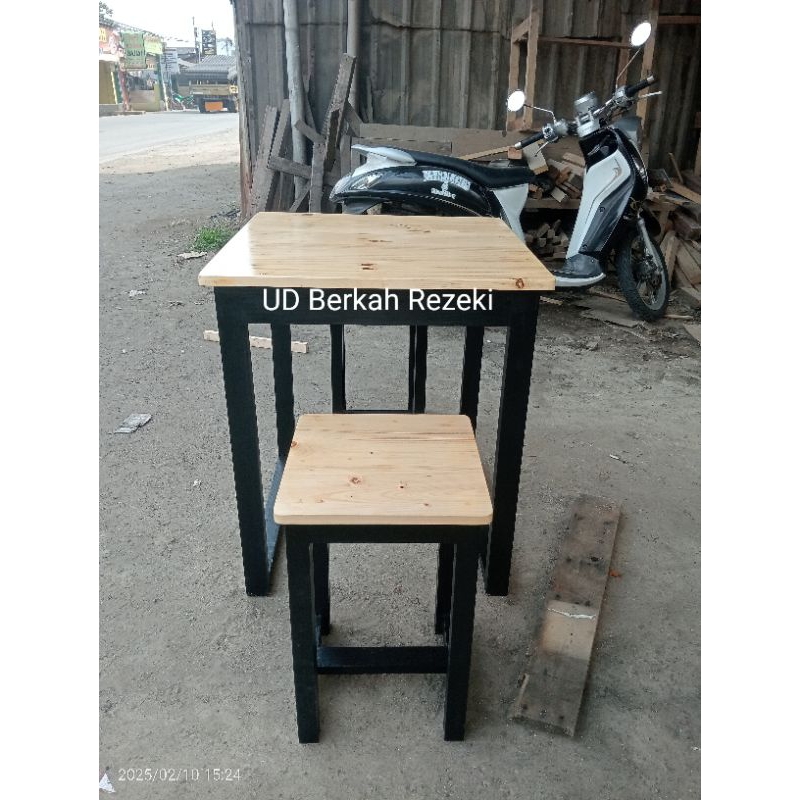 Jual 1 set meja makan cafe ( 1 meja 2 bangku ) kayu jati belanda ...