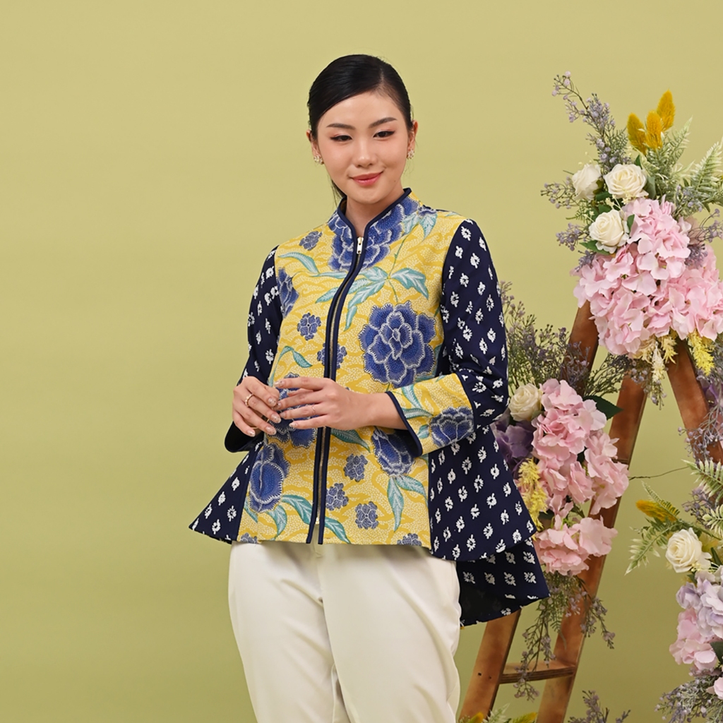 Jual NONA RARA - Orzi Encim T3779, Baju kerja blouse batik wanita ...