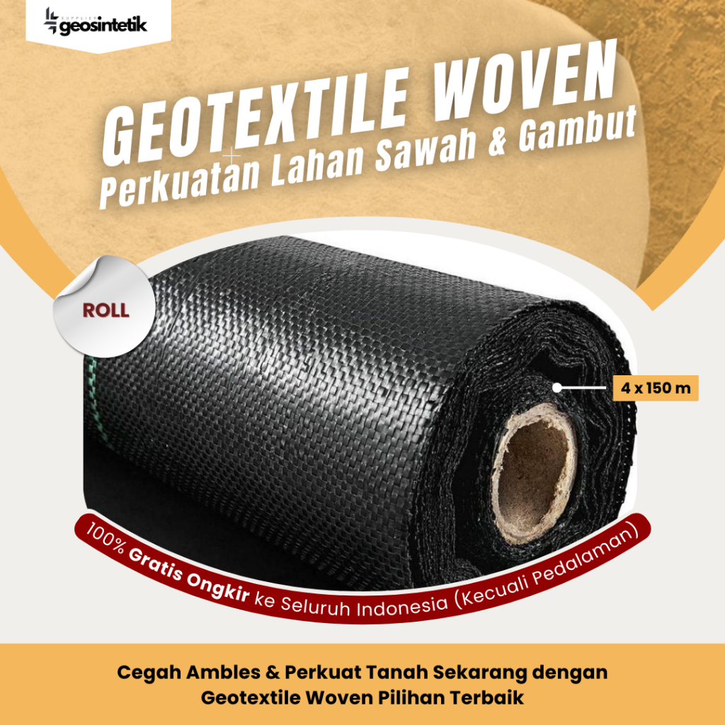 Jual Geotextile Woven Spesial Perkuatan Lahan Sawah & Gambut | Ukuran 4 ...