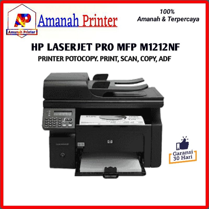 Jual Printer HP Laserjet Pro M1212nf Mfp Printer Potocopy Monochrome ...