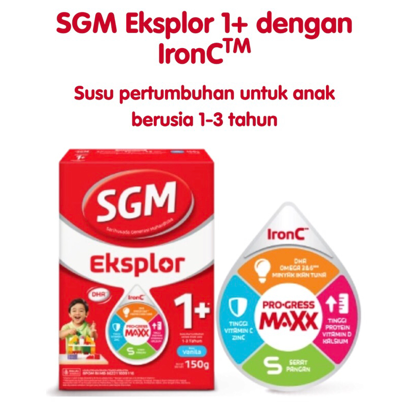 Jual SGM eksplor 1+ Plus 900 gram Madu/Vanilla Susu Formula Pertumbuhan Umur 1-3 Tahun | Shopee ...