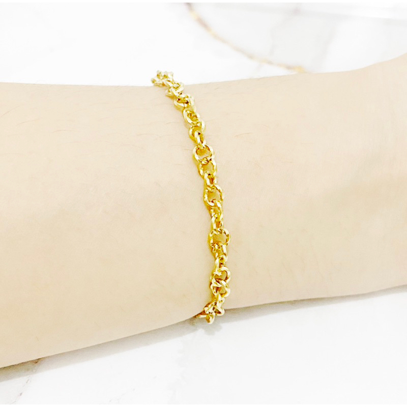 Jual Gelang Tangan 88 Gold Bahan Titanium Berlapis Emas 18K Tidak ...