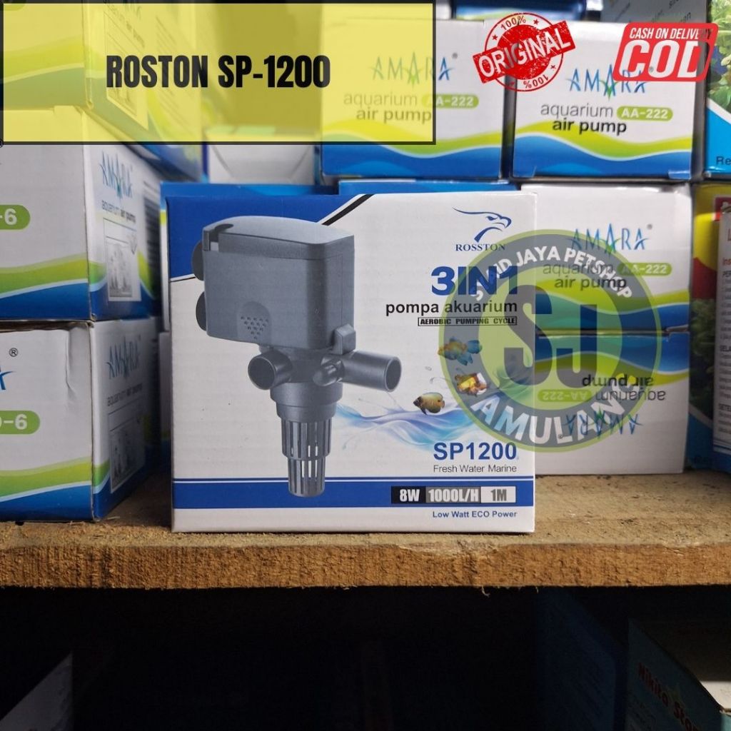 Jual Mesin Pompa Aquarium 60cm Celup ROSSTON SP1200 aquarium sp1200 ...