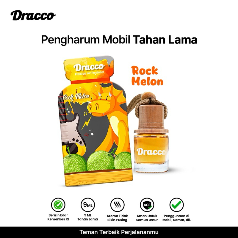 Jual Dracco Pengharum Mobil Rock Melon | Aroma Tahan Lama, Tidak Bikin ...