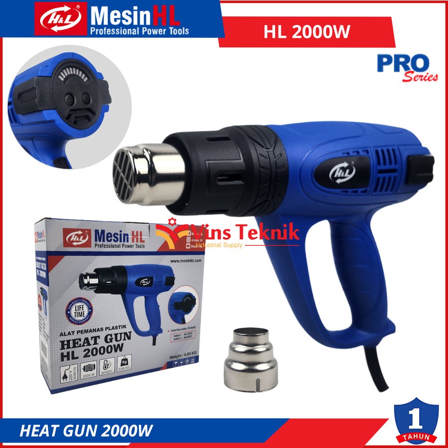 Jual Mesin Pemanas Heatgun Hot Gun Heat Gun Hotgun H&L HL 2000W | Shopee Indonesia