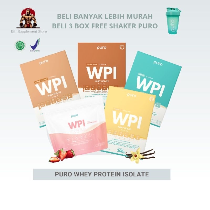 Jual PURO WPI 90 WHEY PROTEIN ISOLATE 300GRAM LABDOOR APPROVED WPI CLEAR GROSIR PRICE | Shopee ...