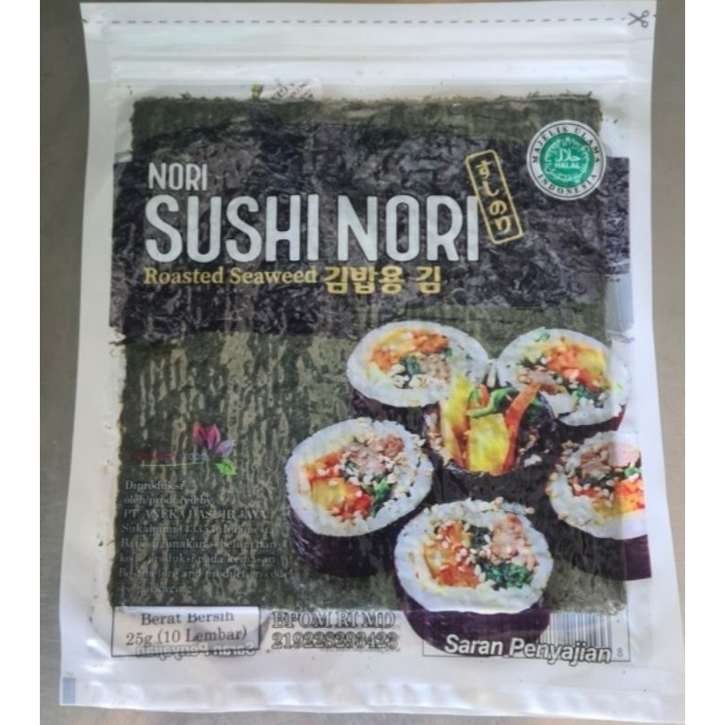 Jual NORI SUSHI/NORI KIMBAB ISI 10 LEMBAR 25GR | Shopee Indonesia
