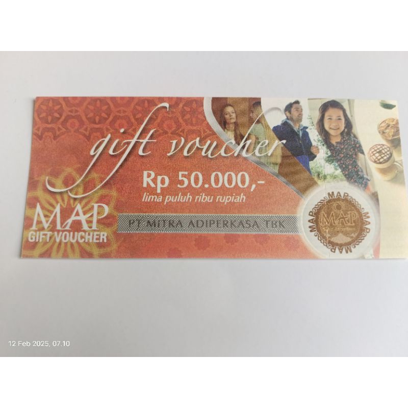Jual GIFT VOUCHER MAP MITRA ADI PERKASA 50K (EXP 31 DES 2027) | Shopee ...