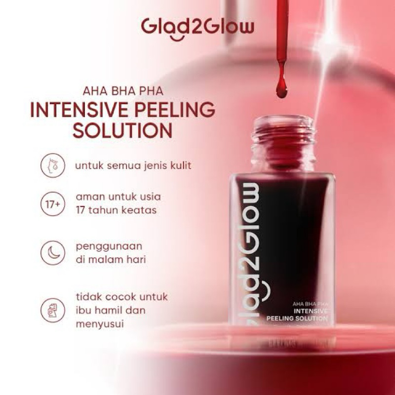 Jual Glad2Glow AHA BHA Pha Intensive Peeling Solution | Shopee Indonesia