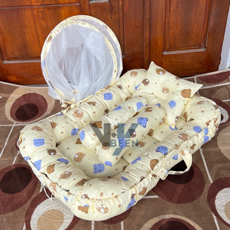 Jual Kasur Bayi Kelambu Lepas Pasang Baby Nest Set Kasur Bayi Serut ...
