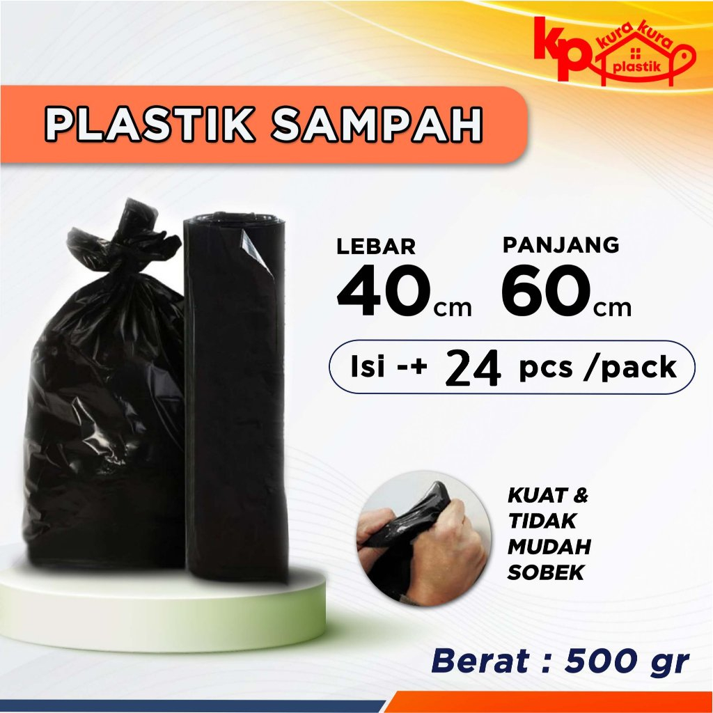 Jual Kantong Plastik Sampah Hitam 40 x 60 Trash Bag Polybag Garbage Jumbo | Shopee Indonesia