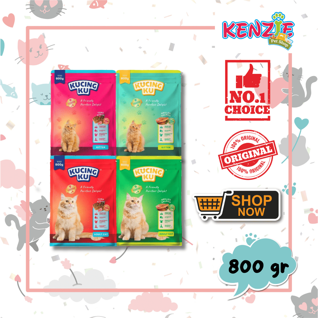 Jual Kucingku Dry Food 800 Gram Makanan Kucing Kering | Shopee Indonesia