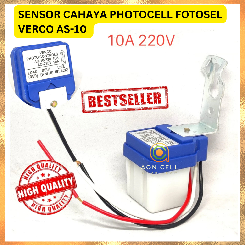 Jual Photocell fotosel Sensor Cahaya Lampu LED (AS-10 ) water proof ...