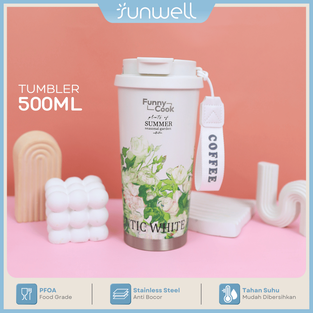 Jual FUNNYCOOK Tumbler Coffee Stainless Steel 316 Botol Minum Tahan Panas dan Dingin Ukuran ...