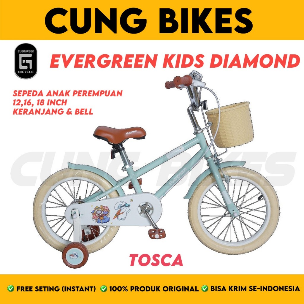 Jual Sepeda Anak Evergreen Diamond ukuran 12 16 inch Vintage Korea ...