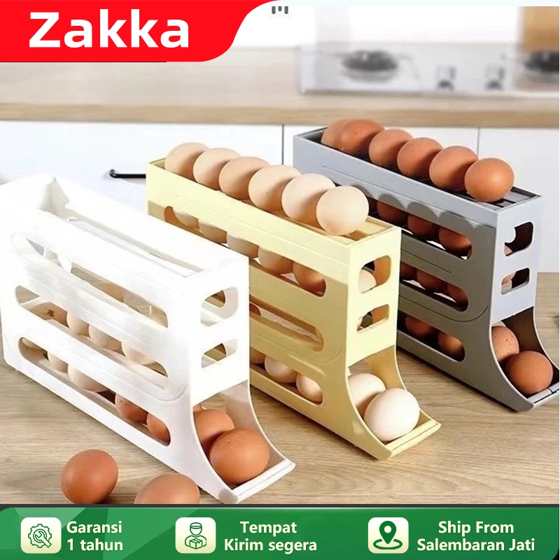 Jual Zakka Tempat Penyimpanan Telur Tingkat Minimalis Egg Tray 4 Tier ...