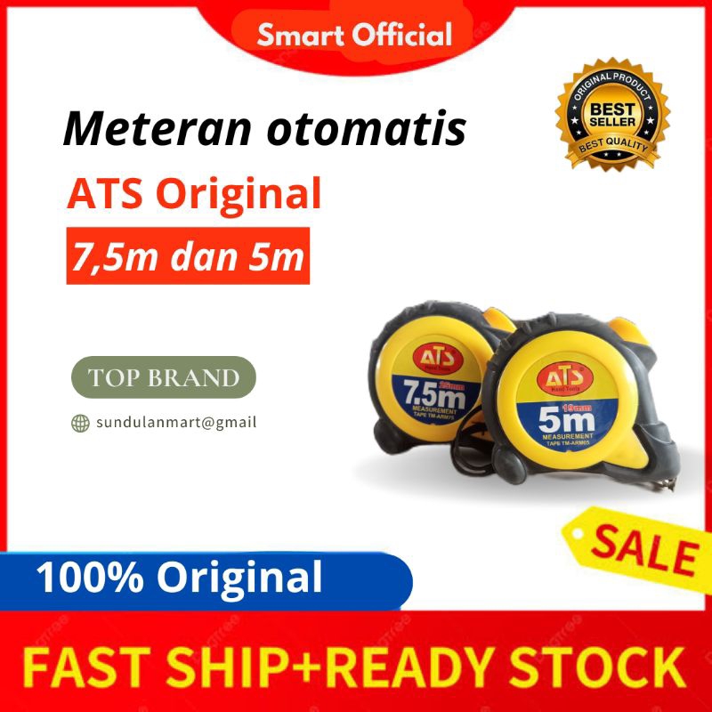 Jual meteran otomatis ATS 7,5m original | Shopee Indonesia