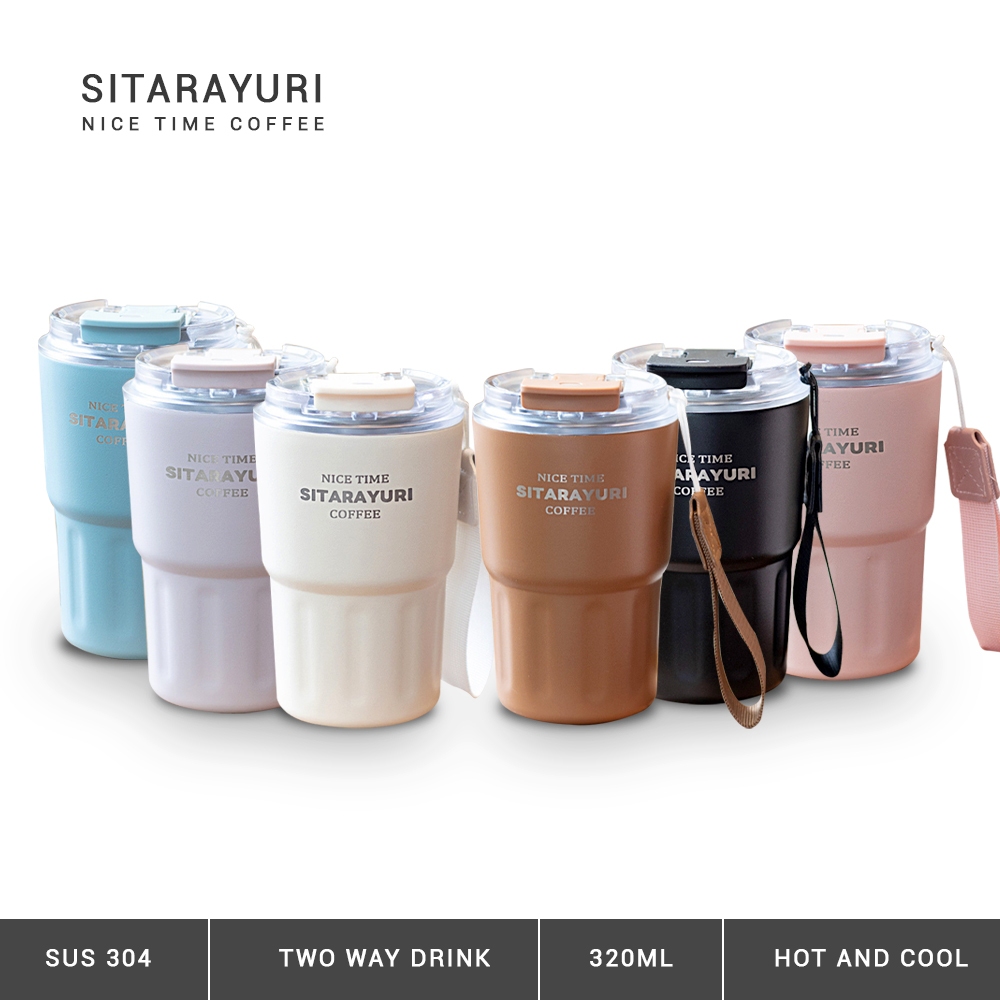 Jual SITARAYURI Tumbler Gelas Stainless Steel 304 Tahan Panas Dingin 320ml | Shopee Indonesia