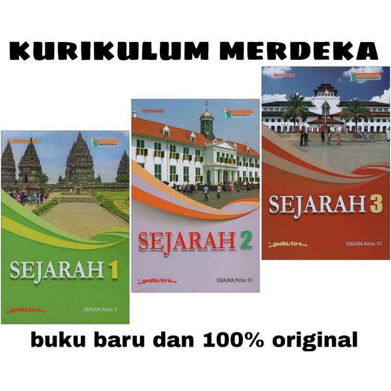 Jual BUKU ORIGINAL SEJARAH KELAS 10 11 12 SMA/MA KURIKULUM MERDEKA YUDHISTIRA | Shopee Indonesia