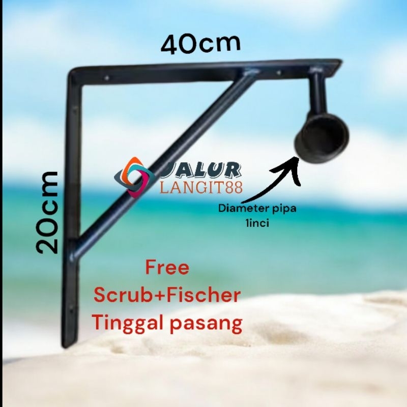 Jual siku ambalan Besi Siku Rak Penyangga Ambalan Gantungan Baju Tebal ...