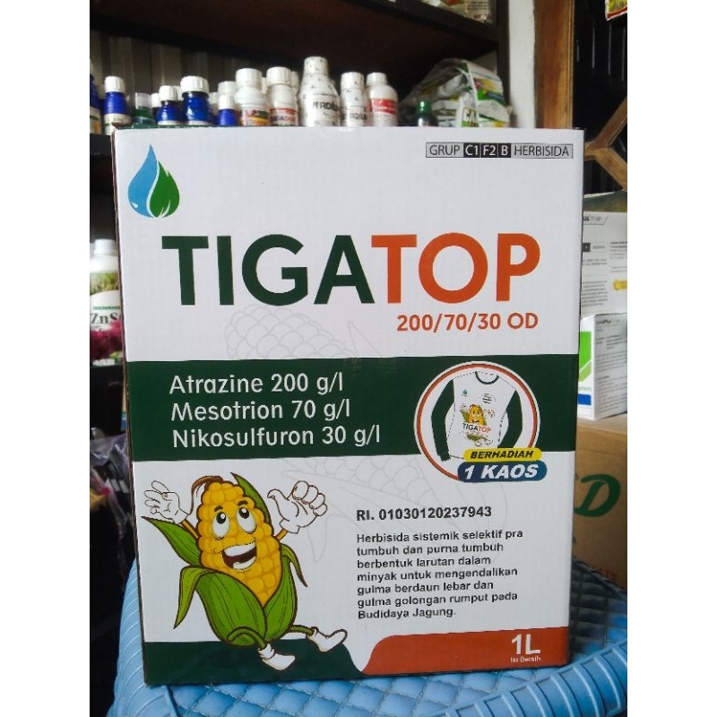 Jual Herbisida Tiga Top 1 liter ( atrazin 200 g/l, mesotrion 70 g/l ...