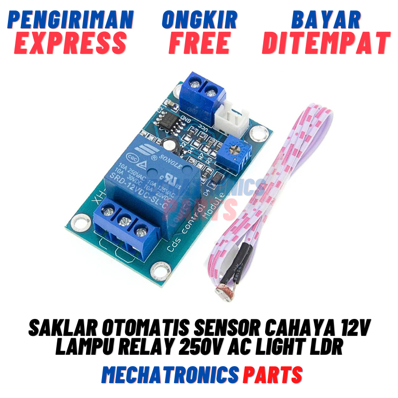 Jual Saklar Otomatis Sensor Cahaya 12V Lampu Relay 250V AC Light LDR ...