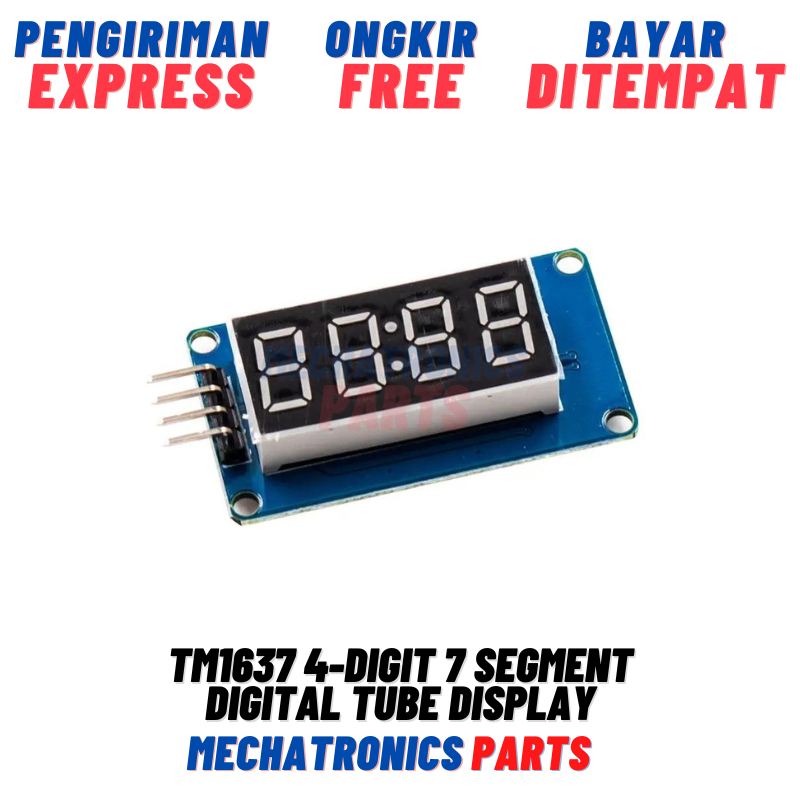 Jual TM1637 DISPLAY MODULE FOR ARDUINO 7 SEGMENT 0.36INCH CLOCK RED 7 ...