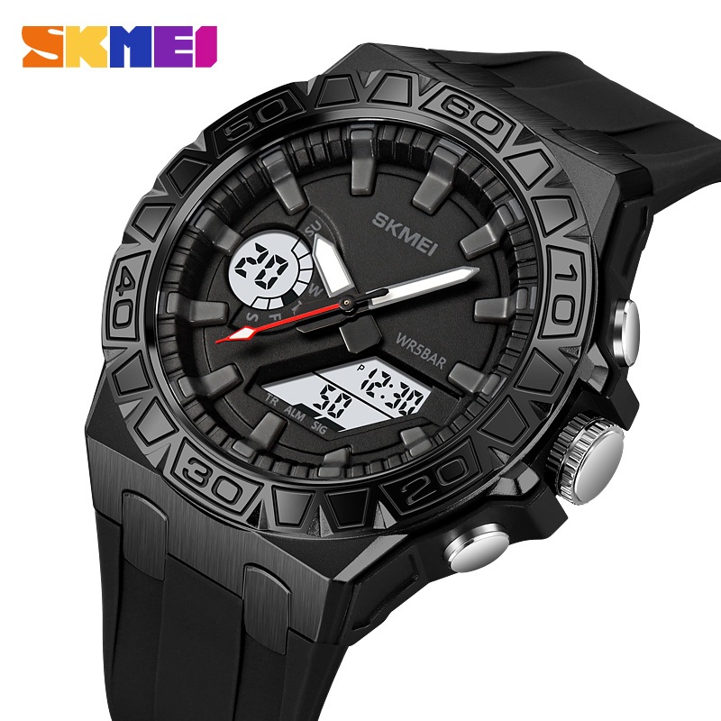 Jual Jam Tangan Pria Analog Digital SKMEI - 2276 - BLACK WHITE water ...