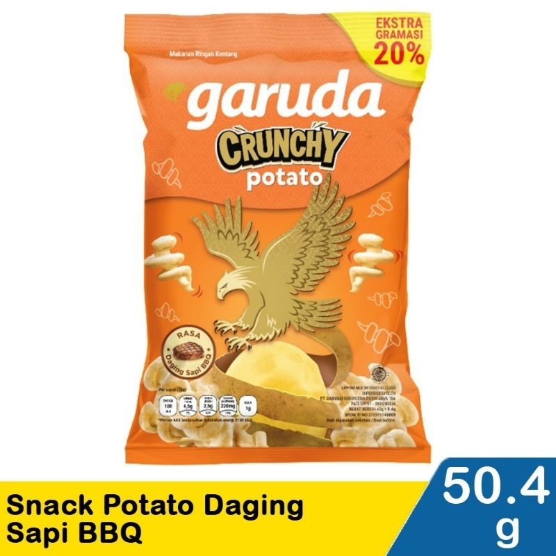 Jual Garuda Crunchy Potato BBQ 50gr / O'corn Sea Salt 70gr | Shopee ...